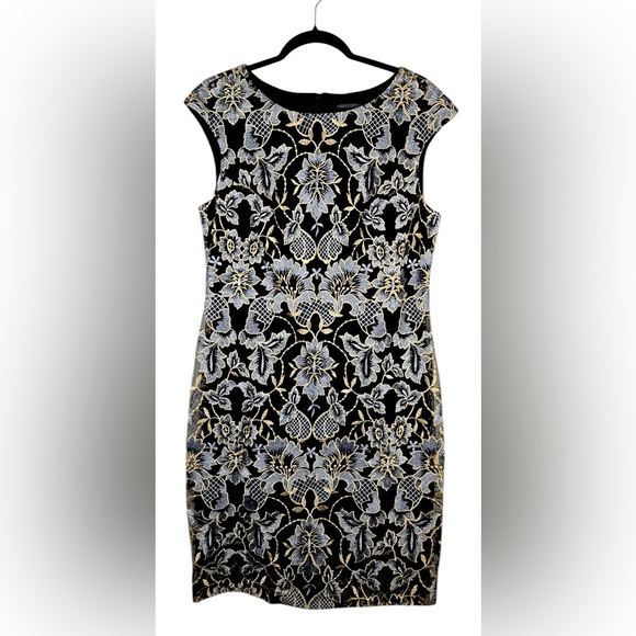 Donna Ricco | Dresses | Donna Ricco Black And White Sheath Mini Dress ...